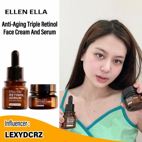 ELLEN ELLA Anti-aging Triple Retinol Face Cream and Serum
