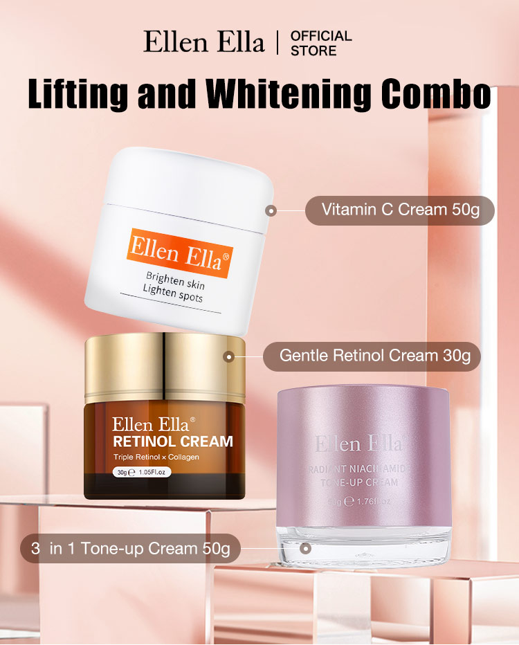 ELLEN ELLA GlowCycle Cream Combo - Vit C Cream for Morning Boost, 3-in ...