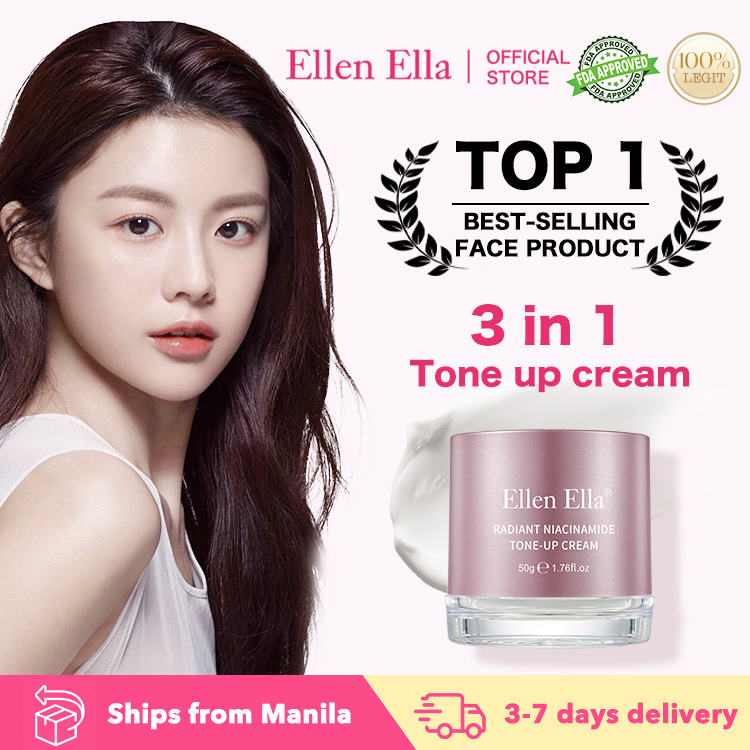 ELLEN ELLA 3-in-1 Tone Up Cream-whitening, sunscreen, and BB cream-Recommended by Korean beauty ...