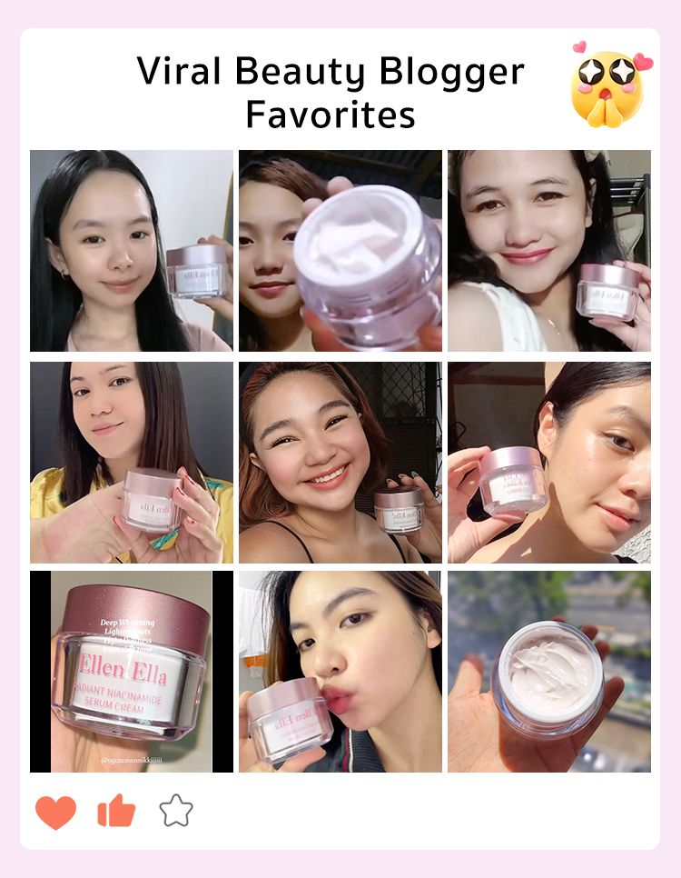 HAPPY 2026-Ellen Ella Radiant Niacinamide Serum Cream-Contains 75% rose ...