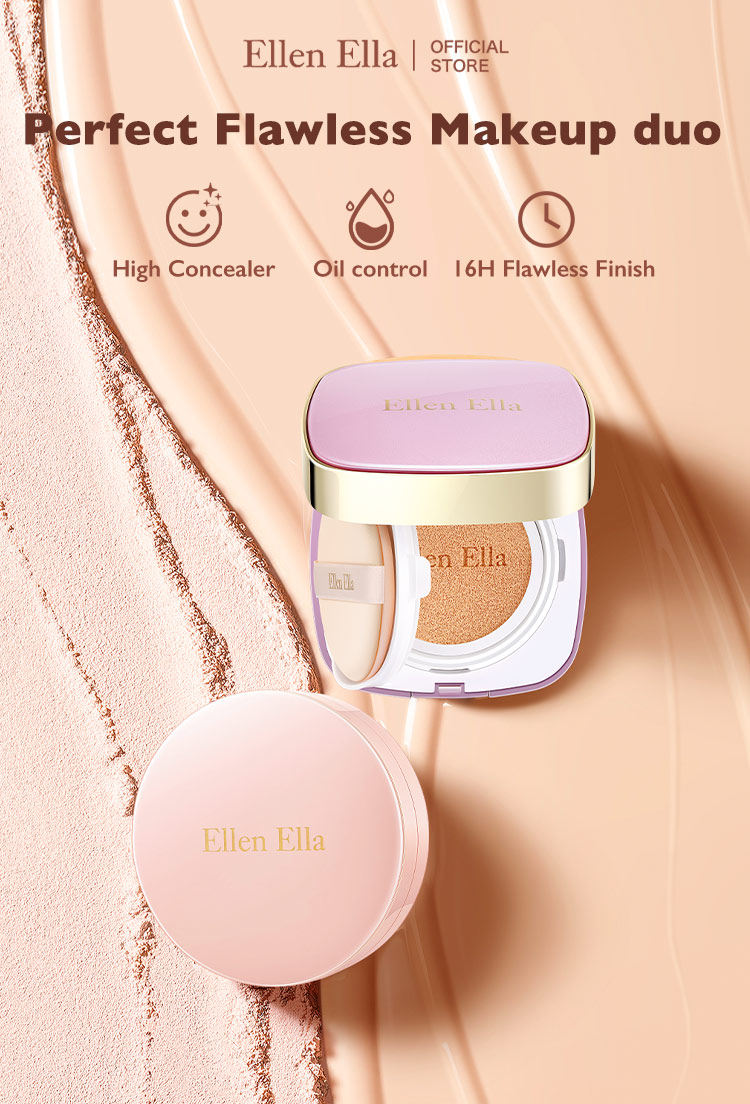 2PCS 1598-Ellen Ella Perfect Flawless Makeup duo-High Concealer-Oil ...
