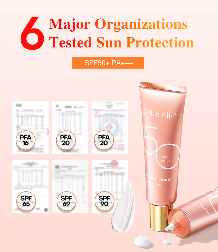 Ellen Ella New Upgrade Tone Up Sunscreen-SPF50 + PA+++,Naturel ...